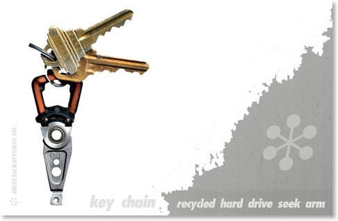 Hard Disk Actuator Keychain | DaveSeator.com - Technology